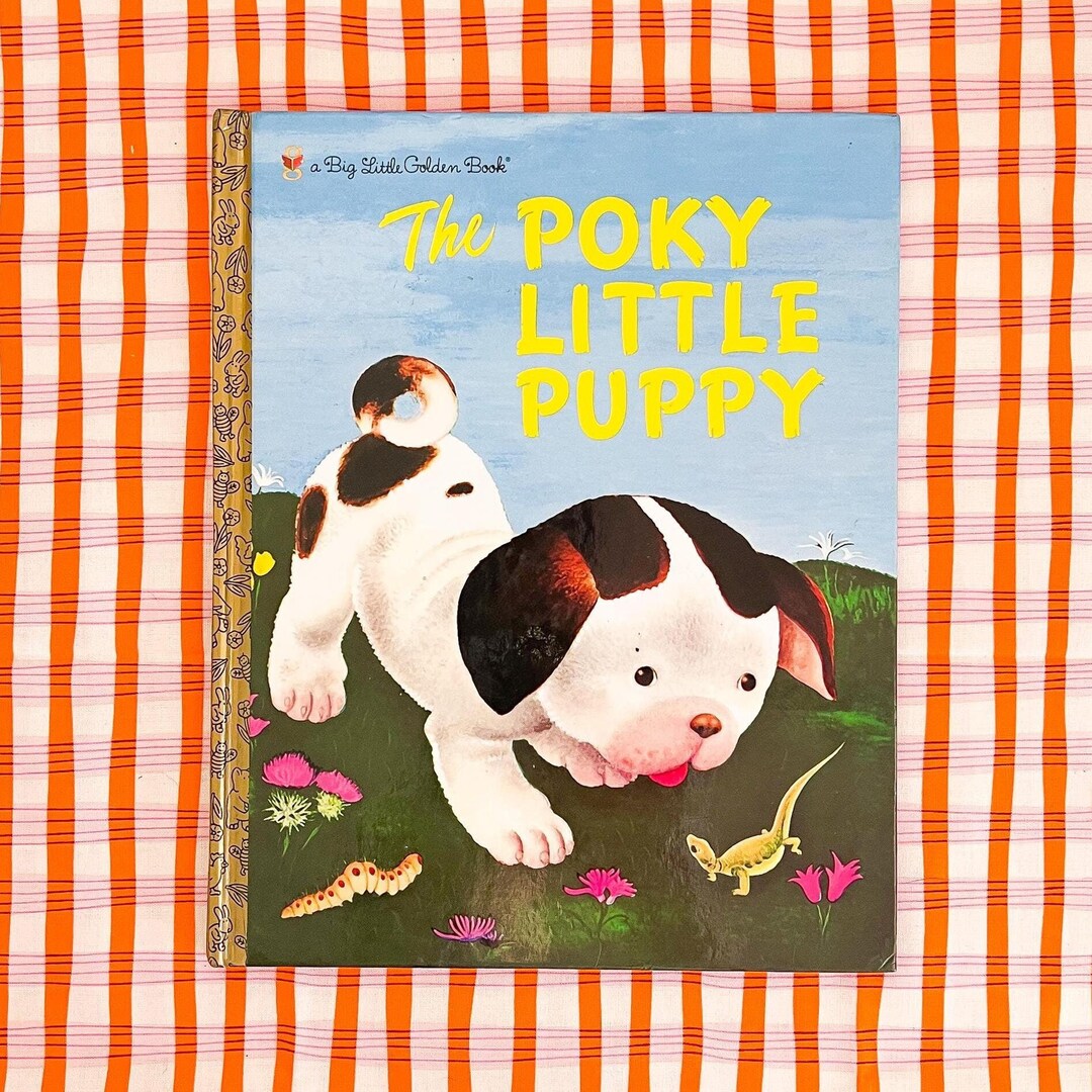 The Poky Little Puppy - A BIG Little Golden Book - Vintage Picture Book ...
