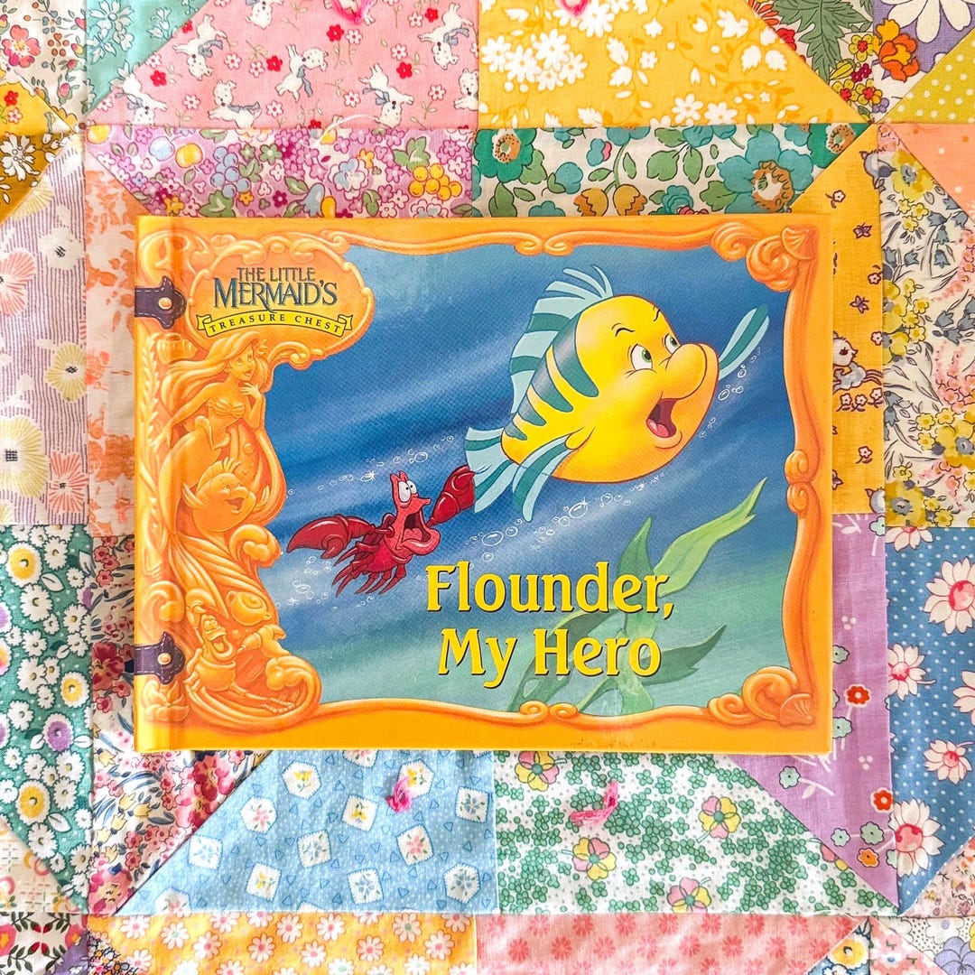 Flounder My Hero - the Little Mermaids Treasure Chest - 1992 Hard Cover ...