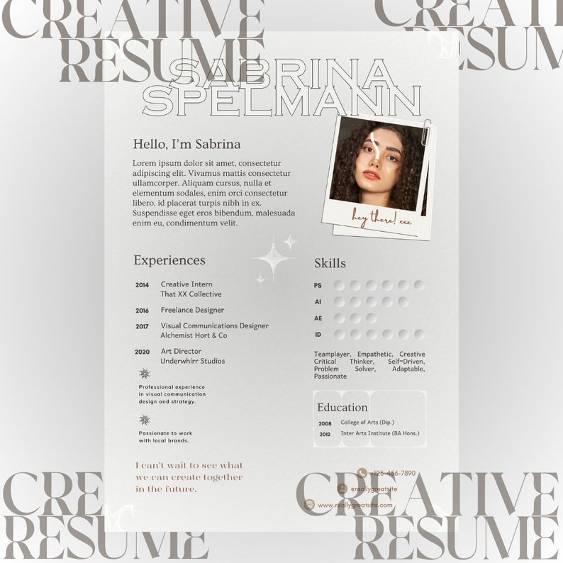 Canva Resume Template Elegant & Creative Designer Resume for ...