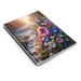 Spiral Notebook Gemstones and Morning Glory and Aster4 Flowers Ruled ...
