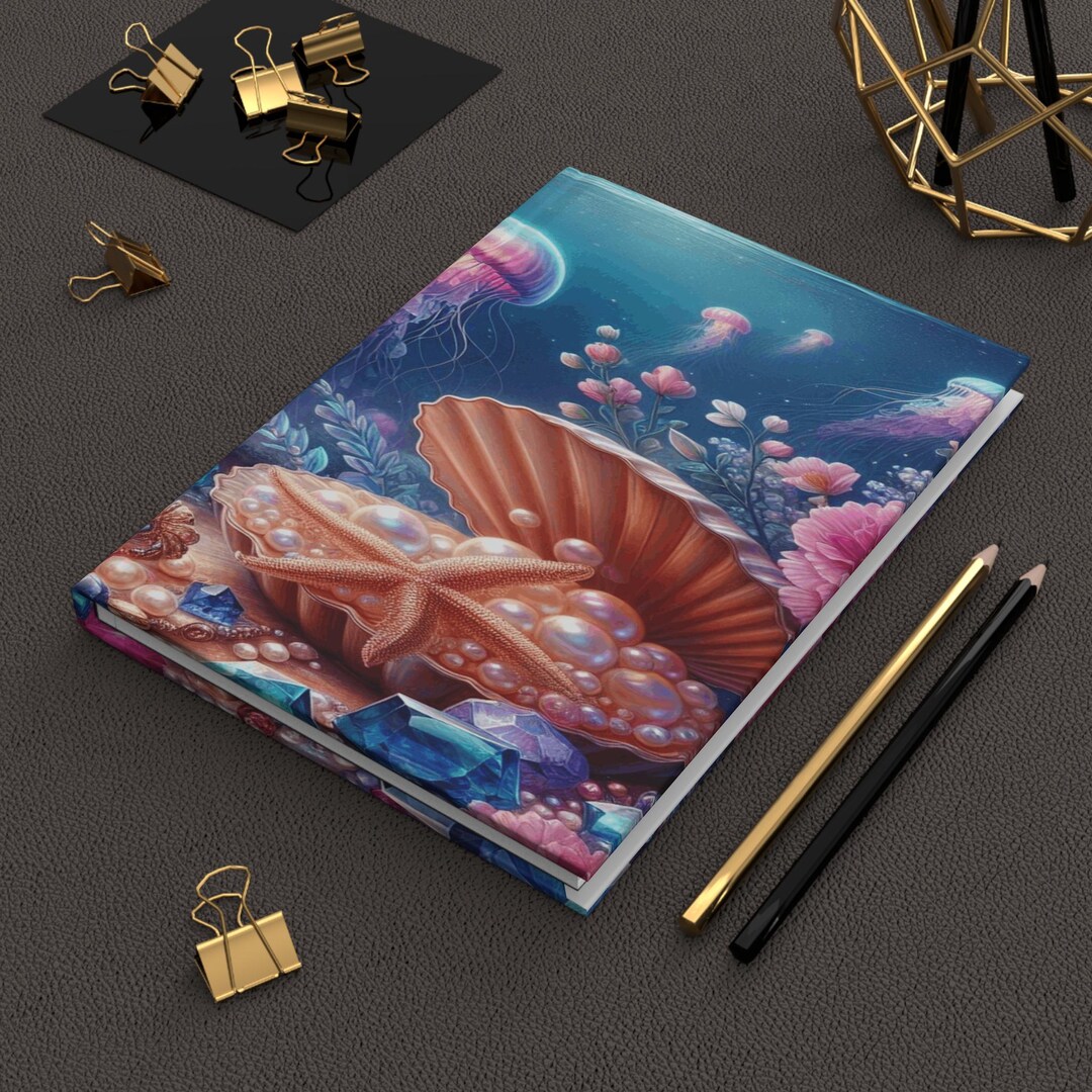 Gems of the Sea Starfish Hardcover Journal Lined Notebook Ocean Journal ...