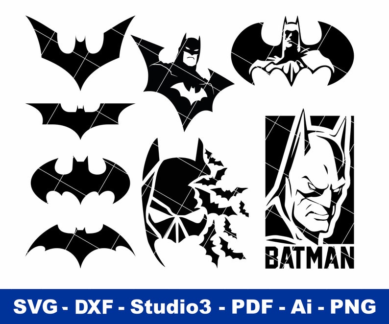 Batman SVG. Batman Logo Svg, 3 Diseños Batman editables para Cricut ...