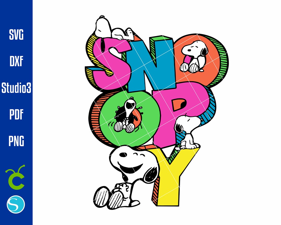Snoopy Svg, Snoopy Cut File, Snoopy Clipart, Snoopy Print and Cut File ...