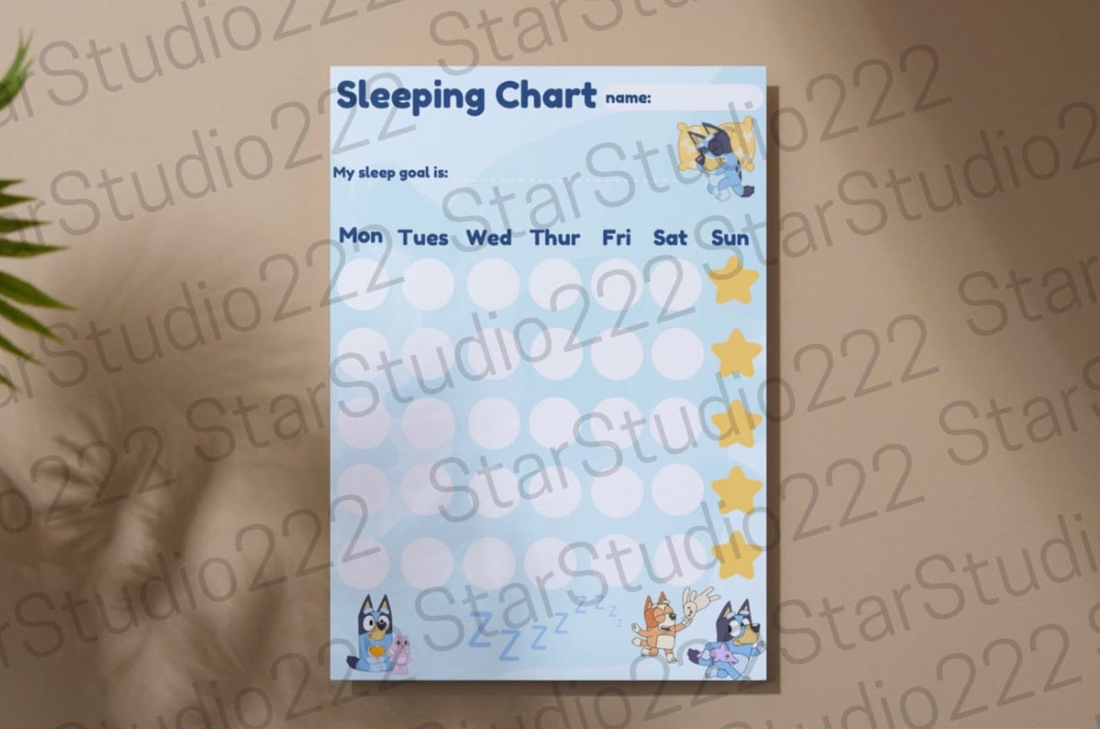 Printable A4 Sleep Chart, Bedtime Routine, Reward Chart, Sticker Chart ...