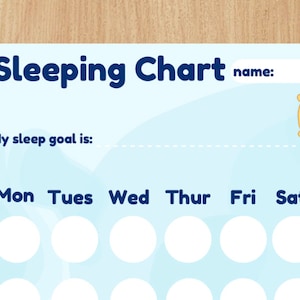 Printable A4 Sleep Chart, Bedtime Routine, Reward Chart, Sticker Chart ...