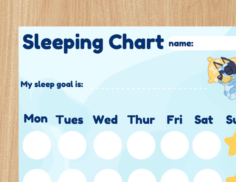 Printable A4 Sleep Chart, Bedtime Routine, Reward Chart, Sticker Chart ...