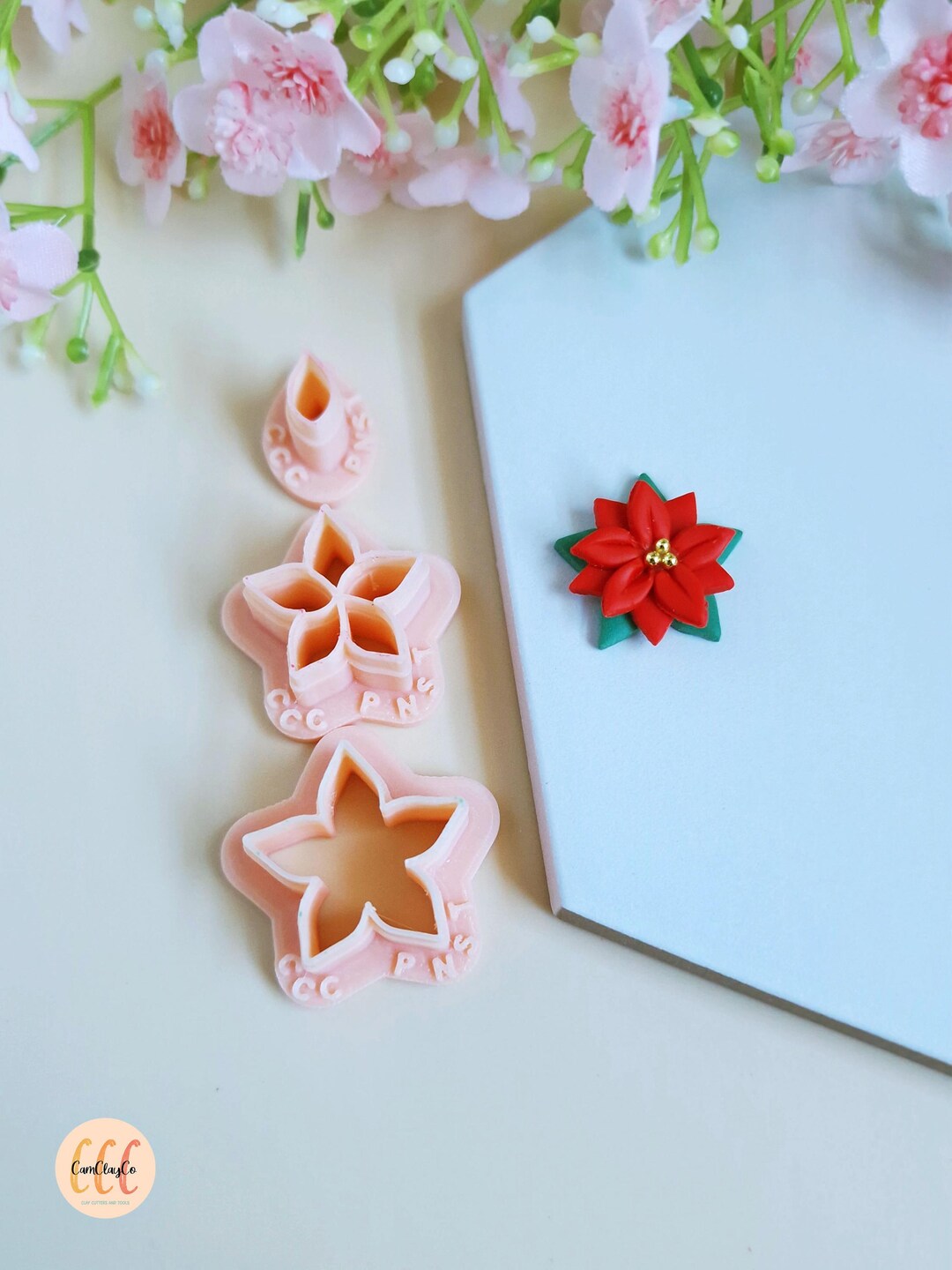 3D Poinsettia Flower Cookie Cutter for Polymer Clay Jewelry Making - Etsy