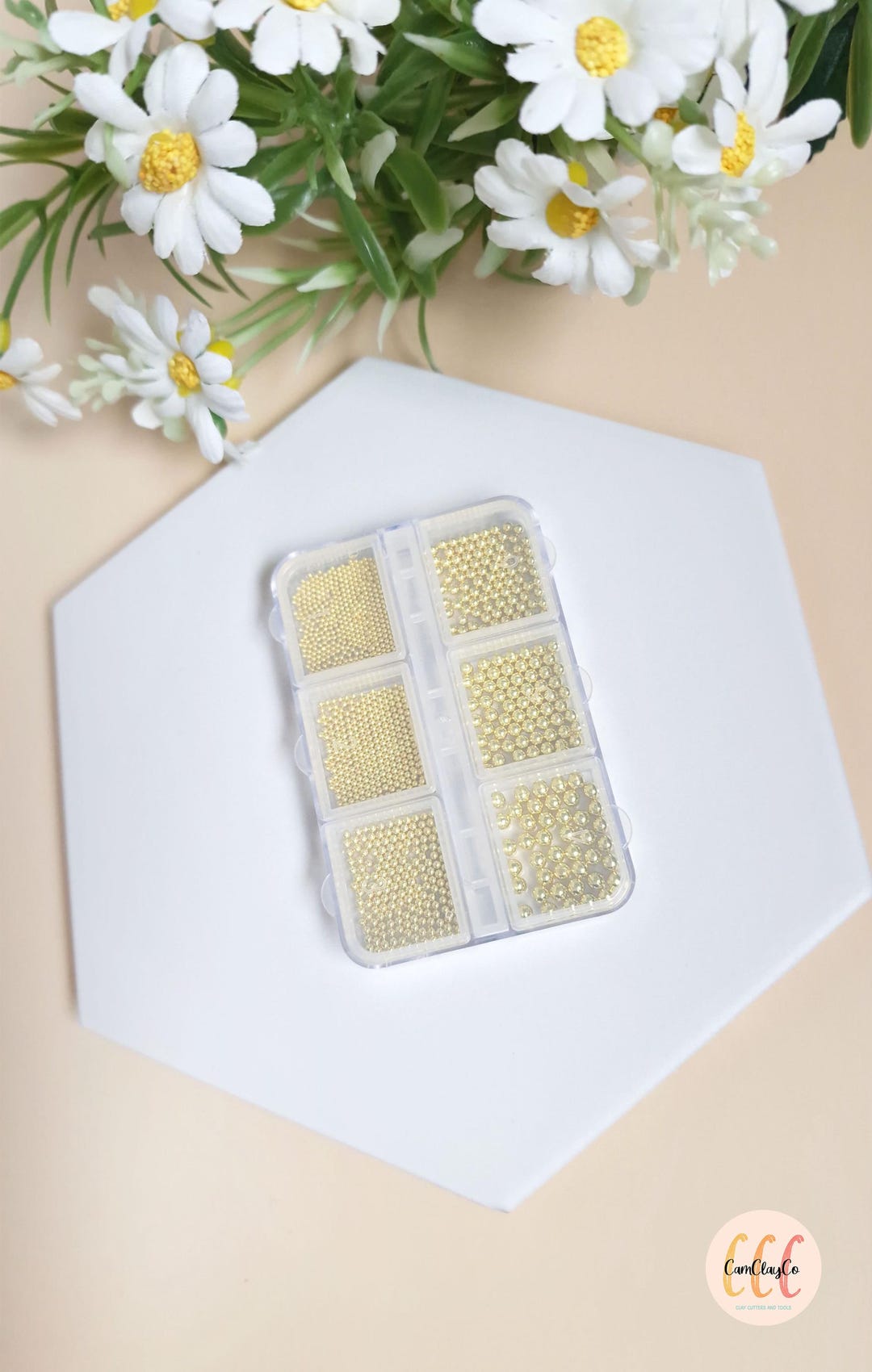 Microbeads, Golden Caviar Pearls - Jewelry Accessories for Polymer Clay ...