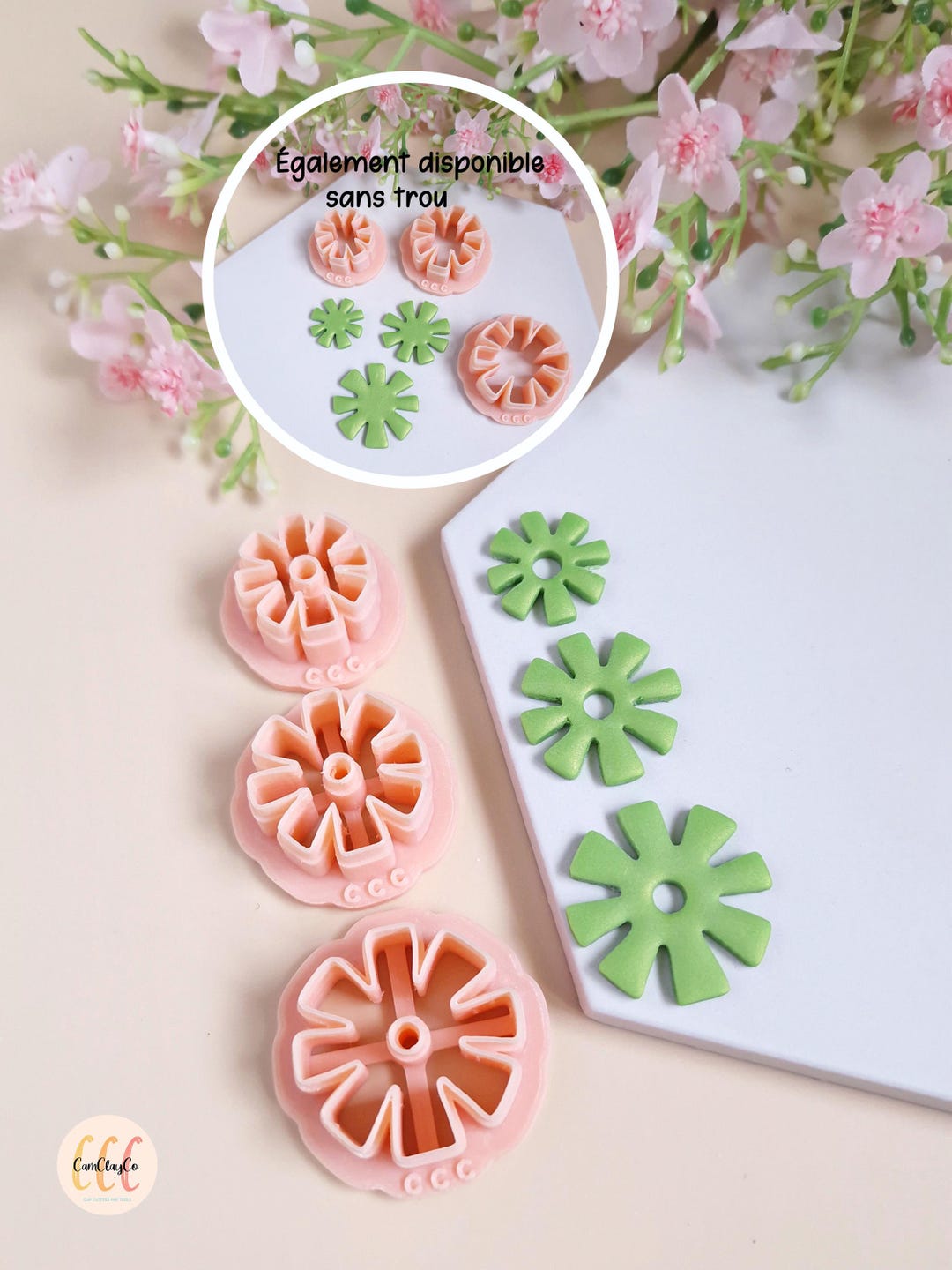 3D Flower-shaped Cookie Cutters With 8 Square Petals for Making Polymer ...