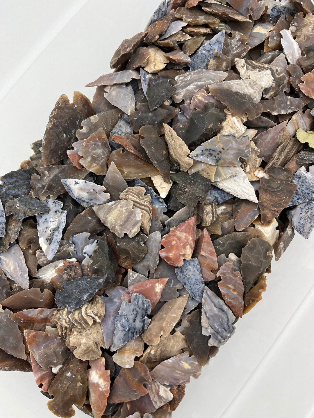 10pc 1" Stone Arrowheads, 1.5", 25mm - 40mm, Arrow Head Pendants ...