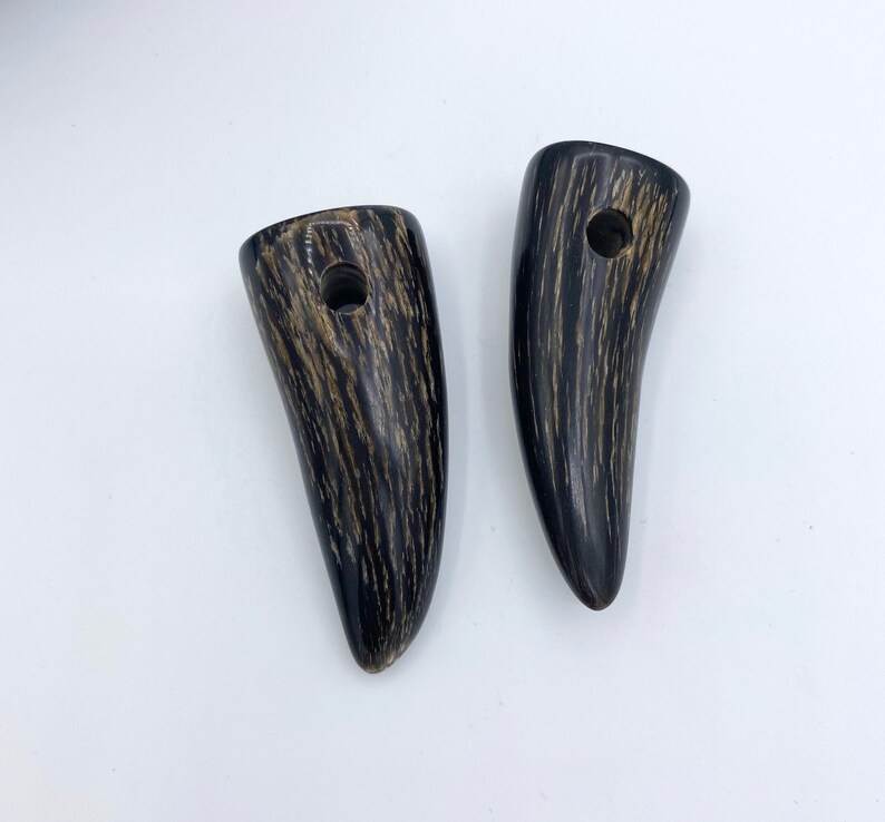 Natural Buffalo Horn Tips Horn Tip Toggle Buttons Buffalo | Etsy