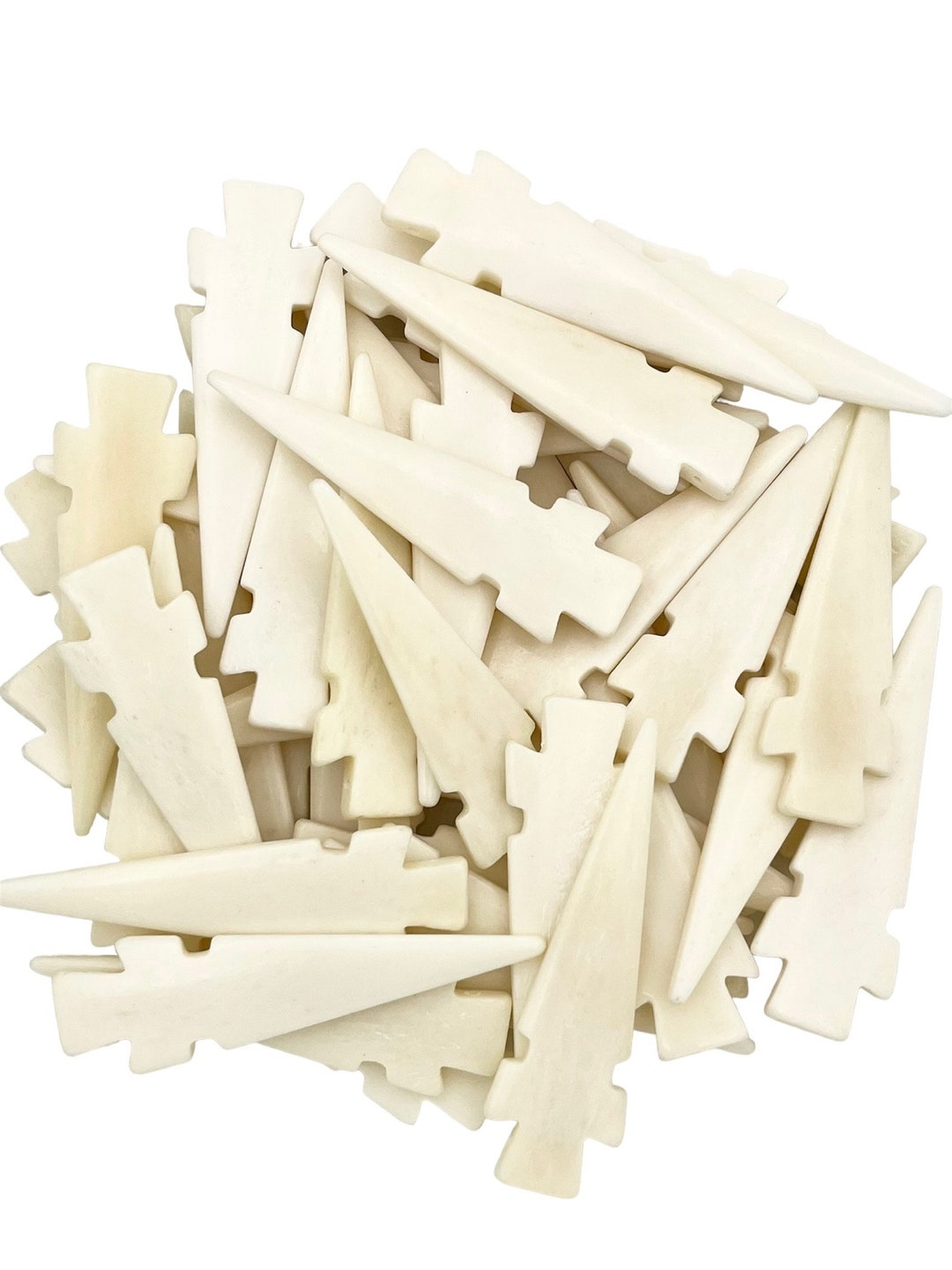 3pc 72mm Bone Arrow Heads, 2.8", Arrowhead Spear Natural Bone Jewelry ...