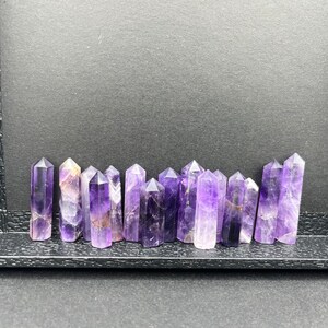 5pc Mini Amethyst Obelisk Crystal Point, Amethyst Gemstone Pillar ...