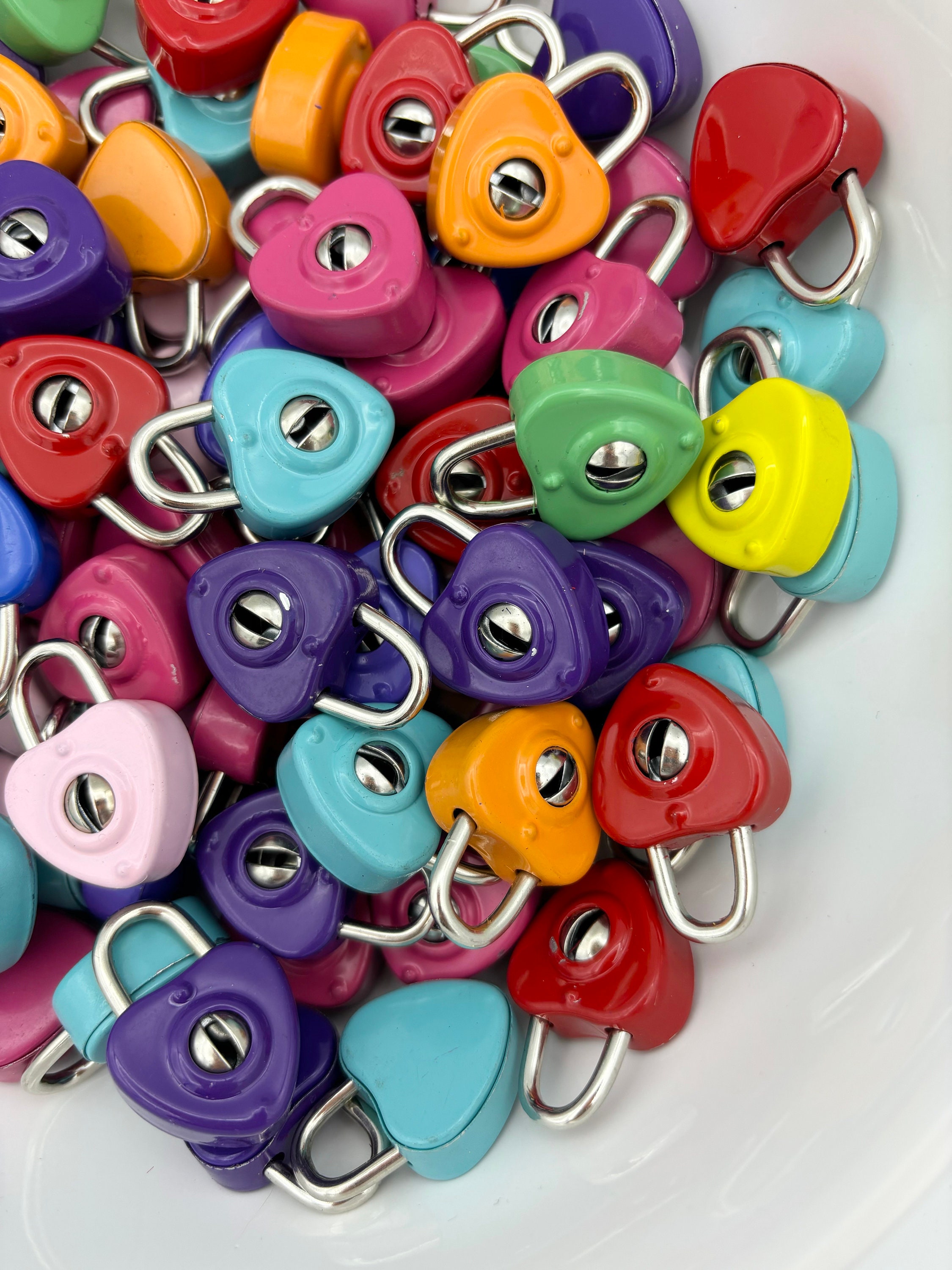 20 Mini Heart Padlocks, As-is Heart Locks, Vintage Novelty Locks, Party ...