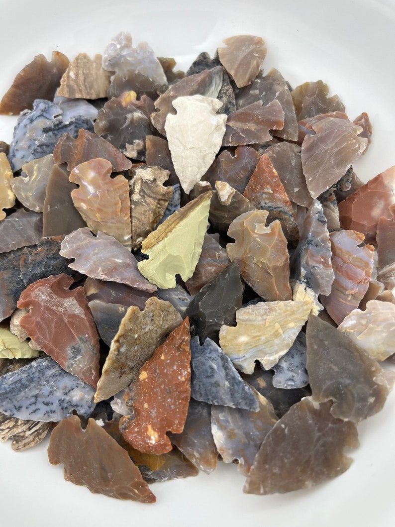 25pc Mini Arrowheads 25mm 40mm Arrow Head Pendants Carved - Etsy