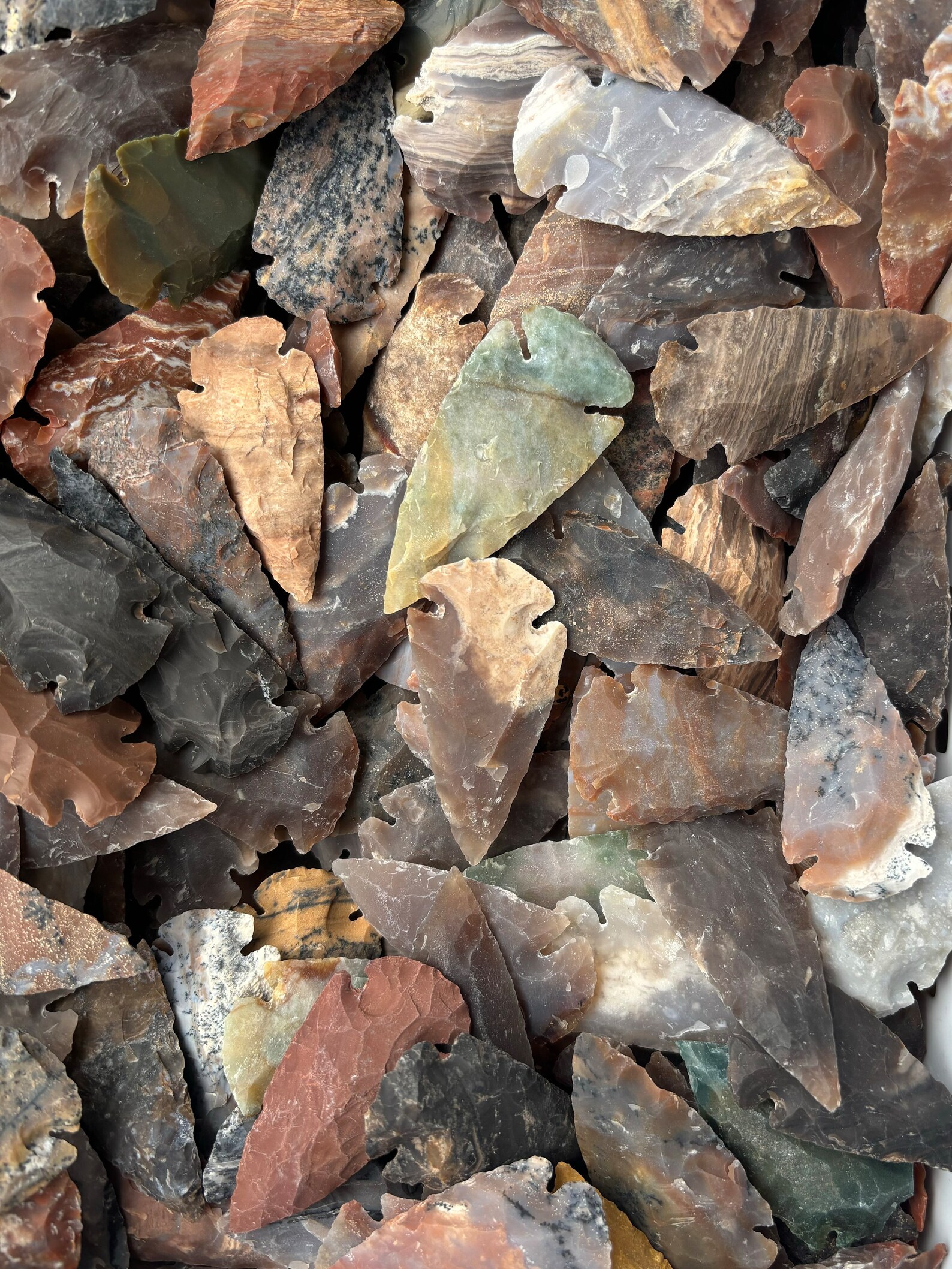 25pc 1.75" Arrowheads, 2" Arrowheads, 2.25" Stone Arrowheads, Carved ...
