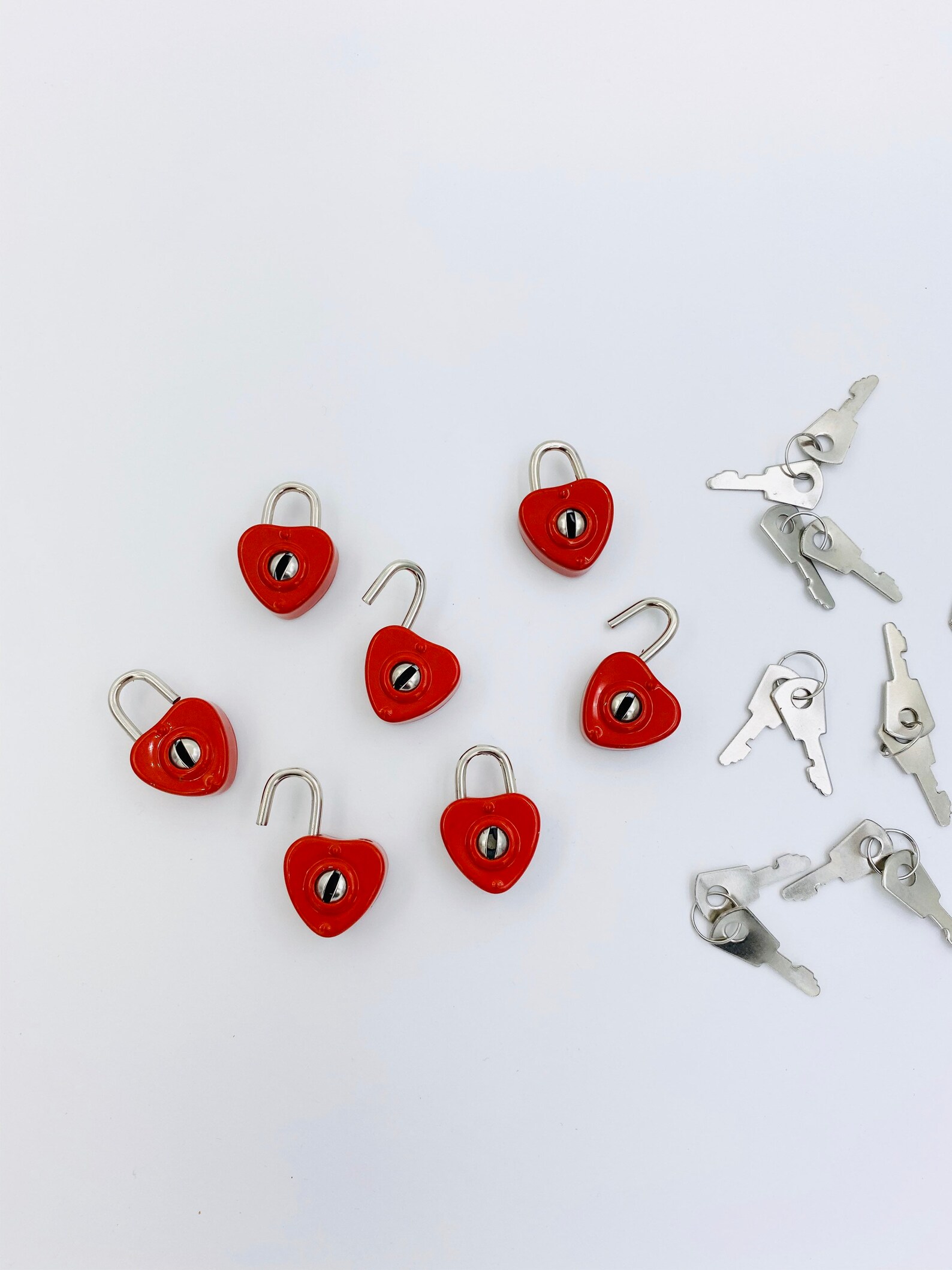 10pc Red Heart Locks Heart Padlocks Mini Locks Valentines - Etsy