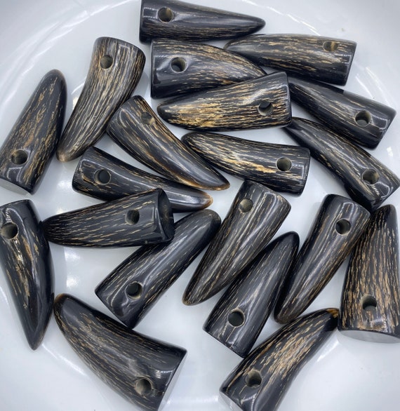 Natural Buffalo Horn Tips Horn Tip Toggle Buttons Buffalo | Etsy