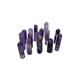 5pc Mini Amethyst Obelisk Crystal Point, Amethyst Gemstone Pillar ...