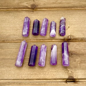 5pc Mini Amethyst Obelisk Crystal Point, Amethyst Gemstone Pillar ...