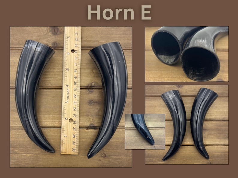 6" Black Horn Pairs, Polished Horn, Steer Horn Tip, Horn, Marbled Horn ...