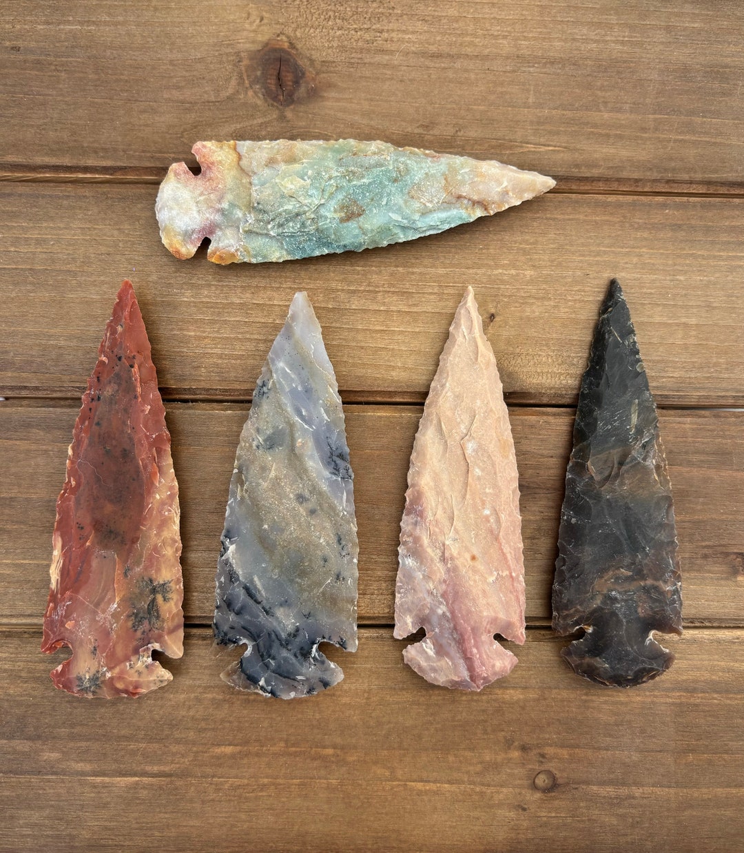 3pc+ 4" Arrowheads, Stone Arrowheads, 4 Inch Arrowheads, Spears, Stone ...