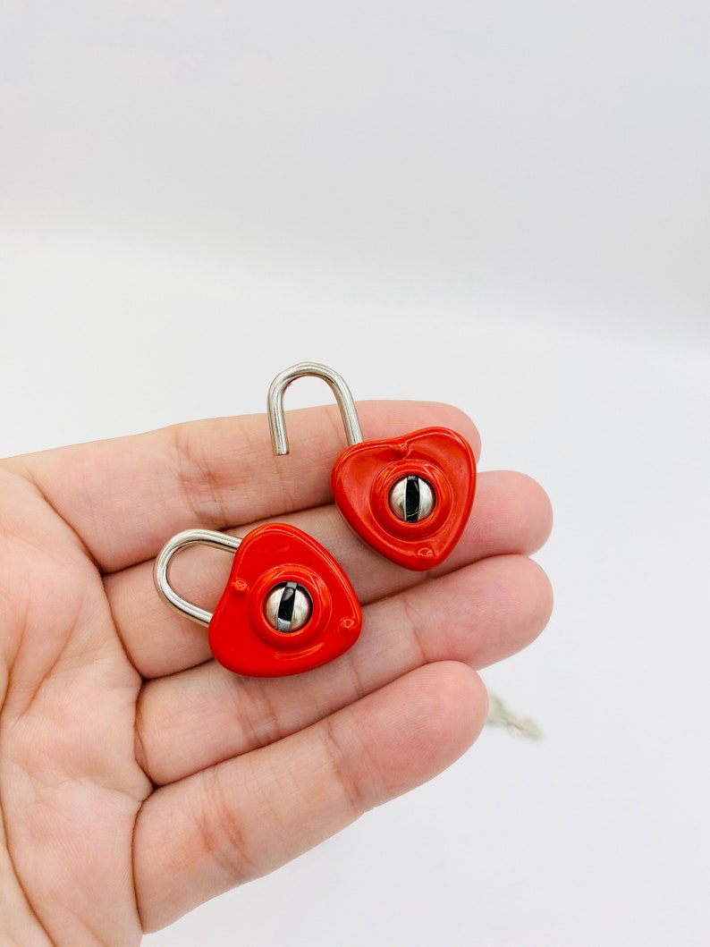 10pc Red Heart Locks, Heart Padlocks, Mini Locks, Valentines Day ...