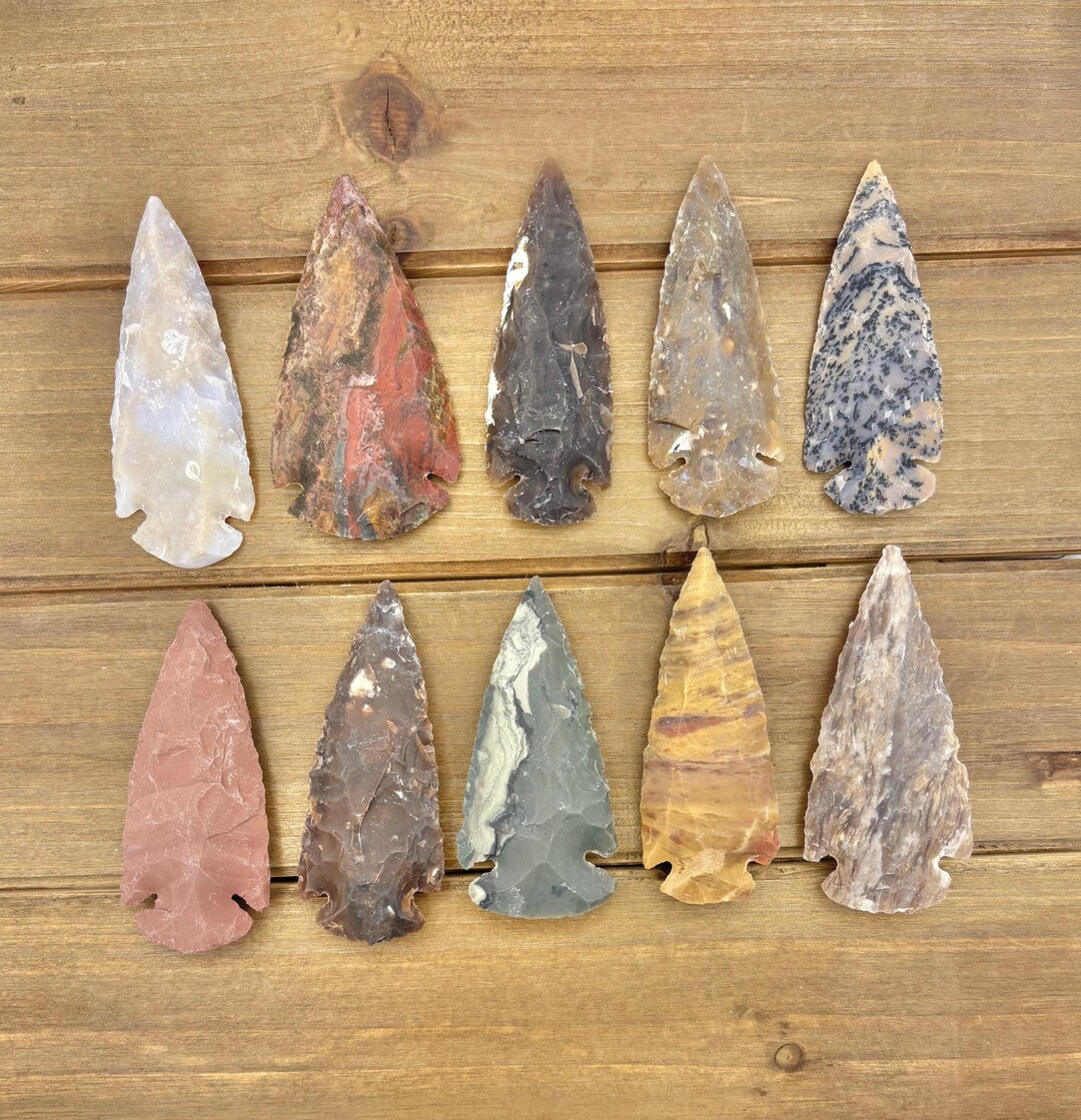 10pc as is 2.75 to 3 Arrowheads, Gemstone Arrowheads, Arrow Pendants ...