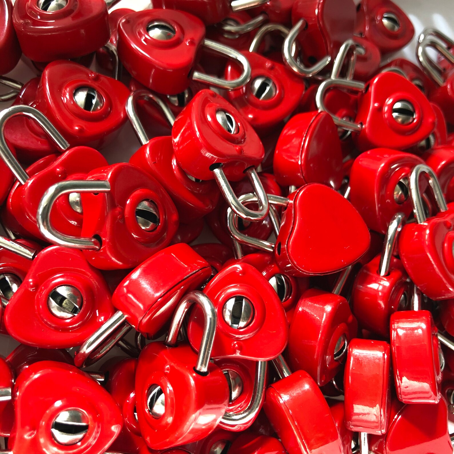 10pc Red Heart Locks, Heart Padlocks, Mini Locks, Valentines Day ...