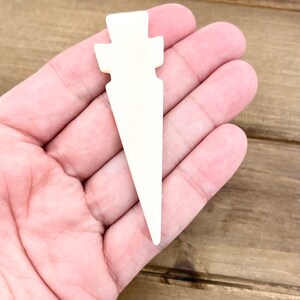 3pc 72mm Bone Arrow Heads, 2.8", Arrowhead Spear Natural Bone Jewelry ...