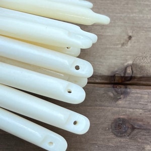5pc 4" Bone Needle Pendants, Nalbinding, Bone Spikes, Carved Bone Beads ...