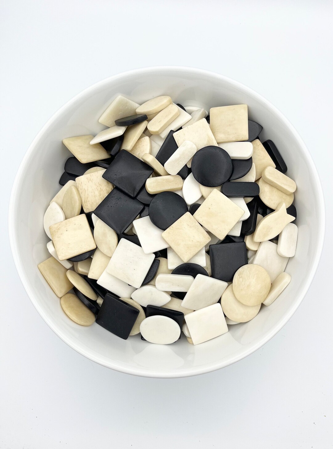 1/4lb Carved Bone Blanks, Antiqued Bone, White Bone, Black Bone, Bone ...