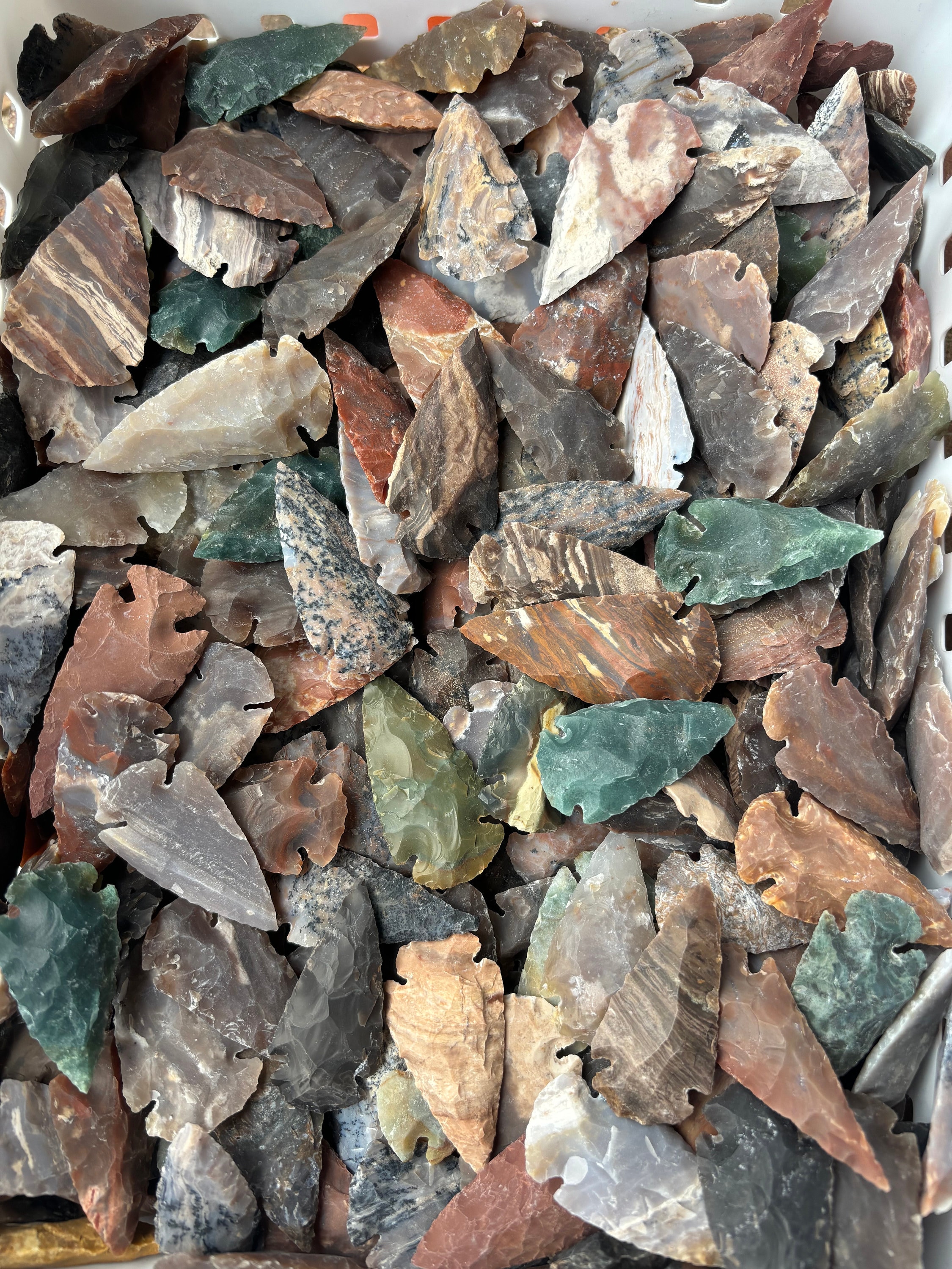 25pc 1.75" Arrowheads, 2" Arrowheads, Stone Arrowheads, Carved Arrowheads, Bulk Arrowheads, Hand ...