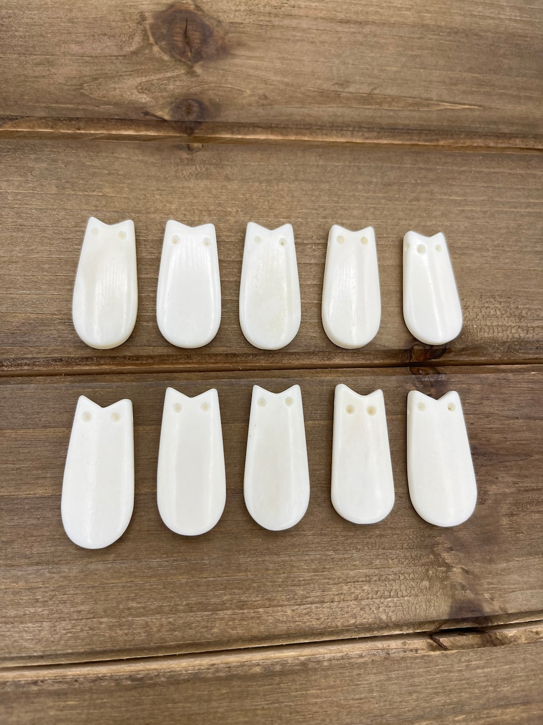 10pc Faux Elk Tooth Beads, Buffalo Bone, Bone Beads, Tribal Beads ...