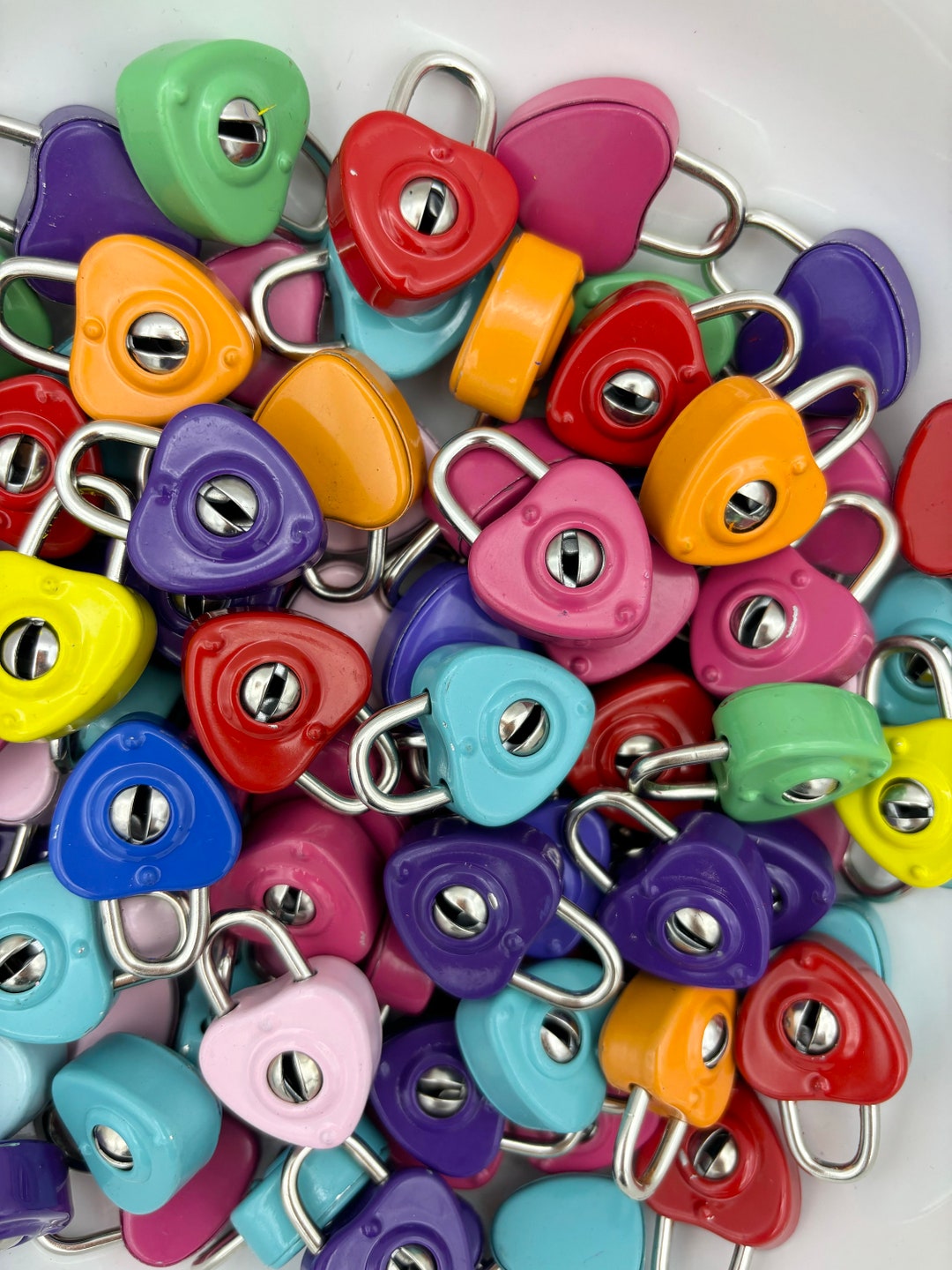 20 Mini Heart Padlocks, As-is Heart Locks, Vintage Novelty Locks, Party ...