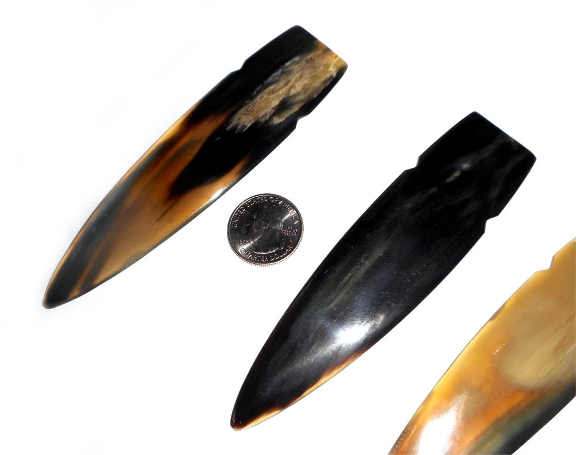 5 Horn Spear Head Arrowhead Carved Horn Polished Natural - Etsy