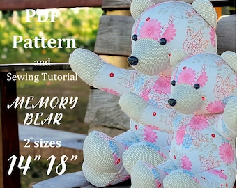 Memory Bear Pattern, Make Teddy Bear, Keepsake Bear Sewing Pattern - Etsy
