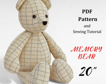 Memory Bear Pattern, Make Teddy Bear, Keepsake Bear Sewing Pattern - Etsy