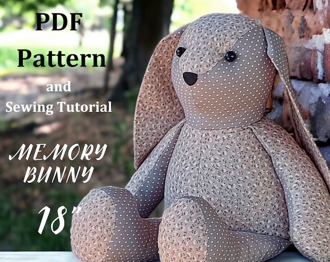 Memory Bear & Bunny Sewing Pattern: 18" Keepsake Animals (PDF Pattern ...