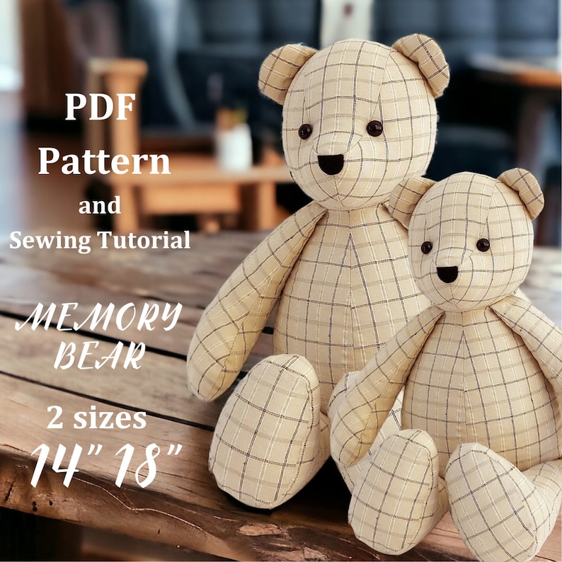 Memory Bear Pattern, Make Teddy Bear, Keepsake Bear Sewing Pattern - Etsy