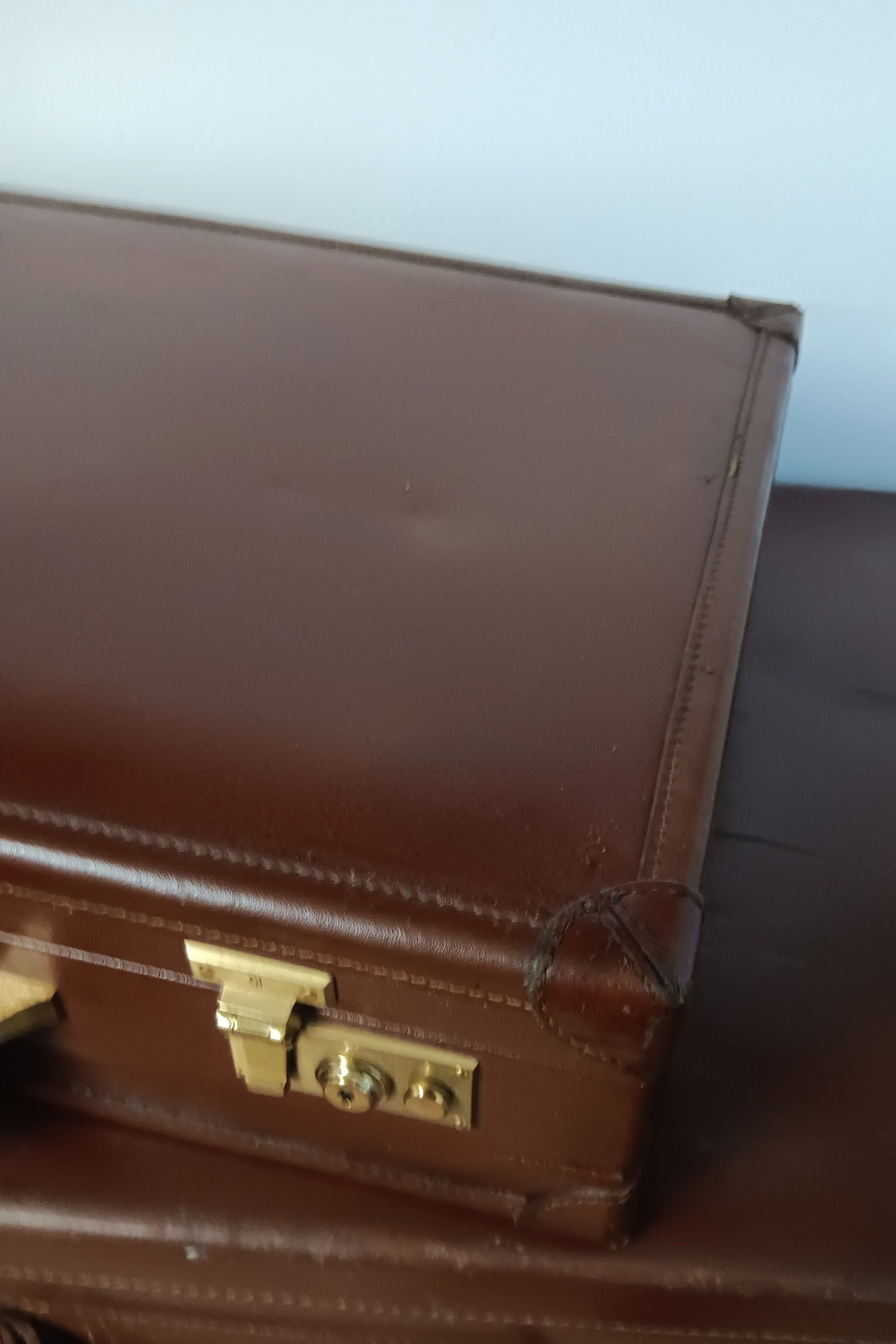 Vintage Leather Attache Case . Briefcase. Document Case. - Etsy