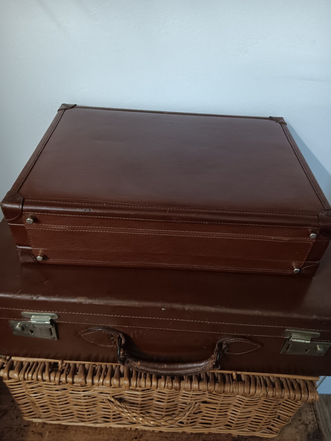 Vintage Leather Attache Case . Briefcase. Document Case. - Etsy