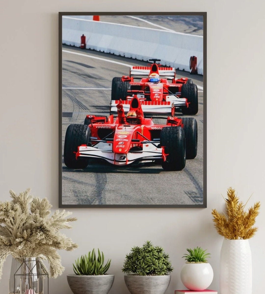 Vintage Ferrari F1 A3 Poster, Formula 1 Poster, Office Wall Art ...