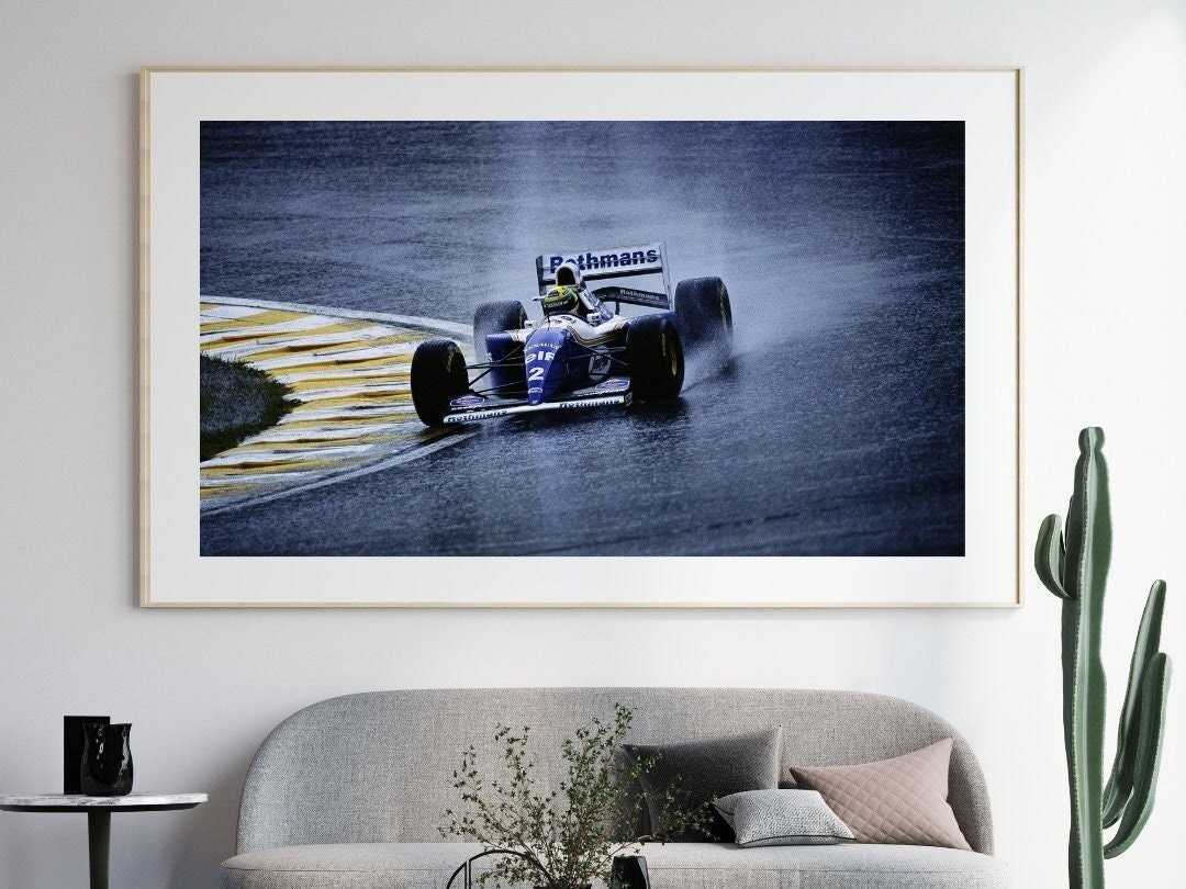 Ayrton Senna A3 Poster, Digital File Ready to Print, Williams F1 Car ...
