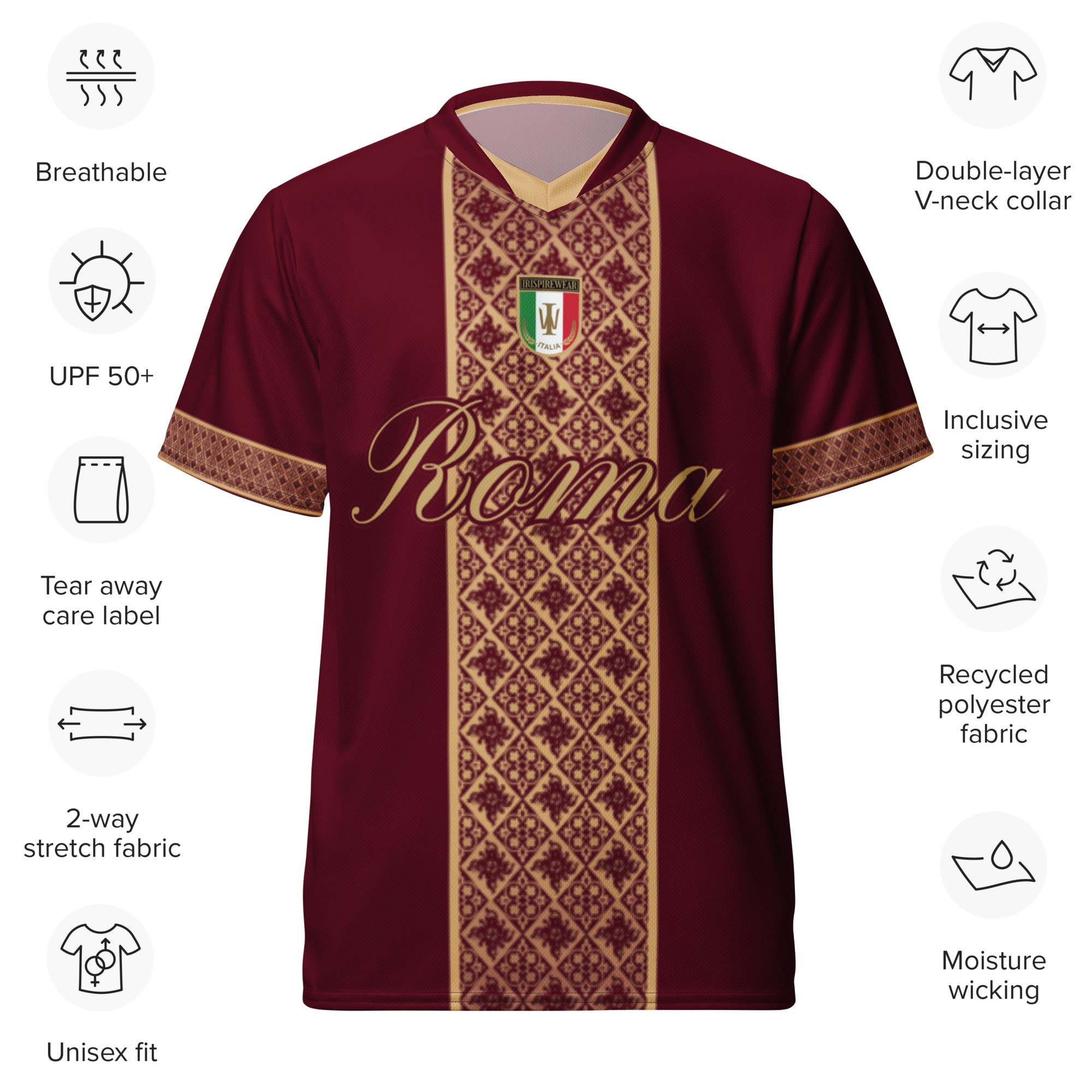 Rare Soccer Jersey Italy Streetwear Jersey Roma Renaissance Design ...