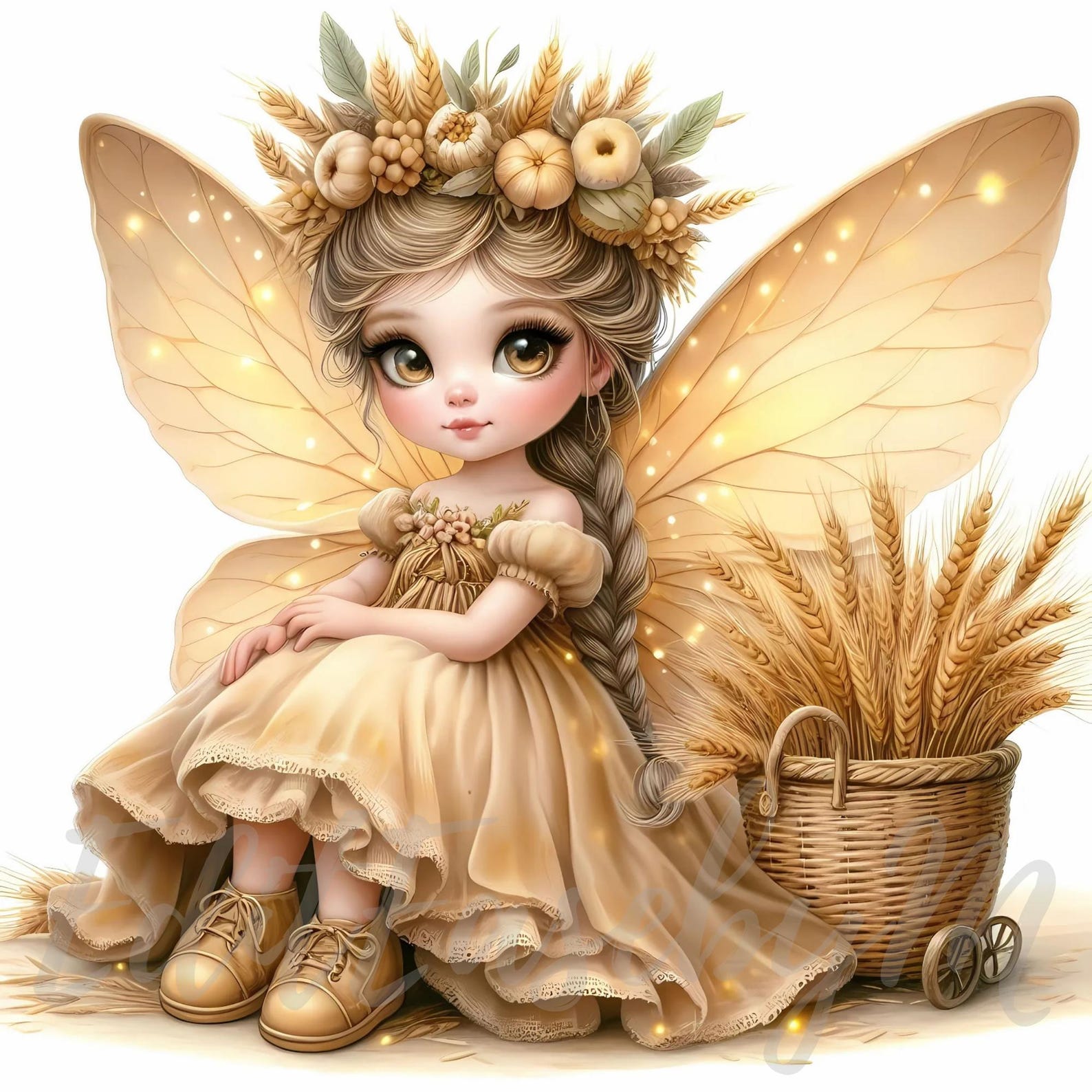 Wheatfield Fairy Clipart | 10 High-quality 300 DPI Jpegs Commercial Use ...
