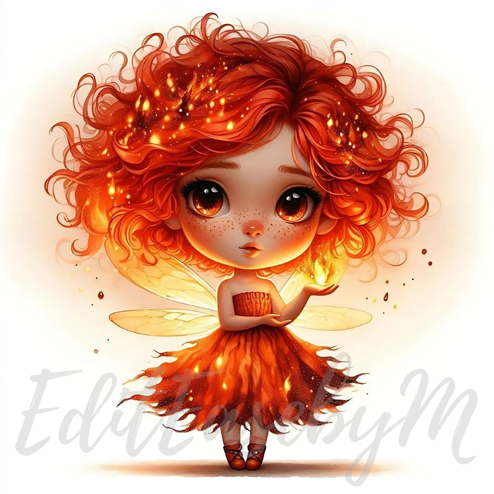 Ember Glow Fairy Clipart | 10 High-quality 300 DPI Jpegs Commercial Use ...