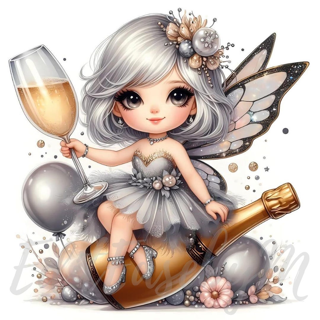 Sparkling New Year Fairy Clipart | 10 High-quality 300 DPI Jpegs ...