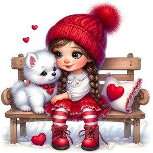 Puppy Love Gnome Clipart | 10 High-quality 300 DPI Jpegs Commercial Use ...