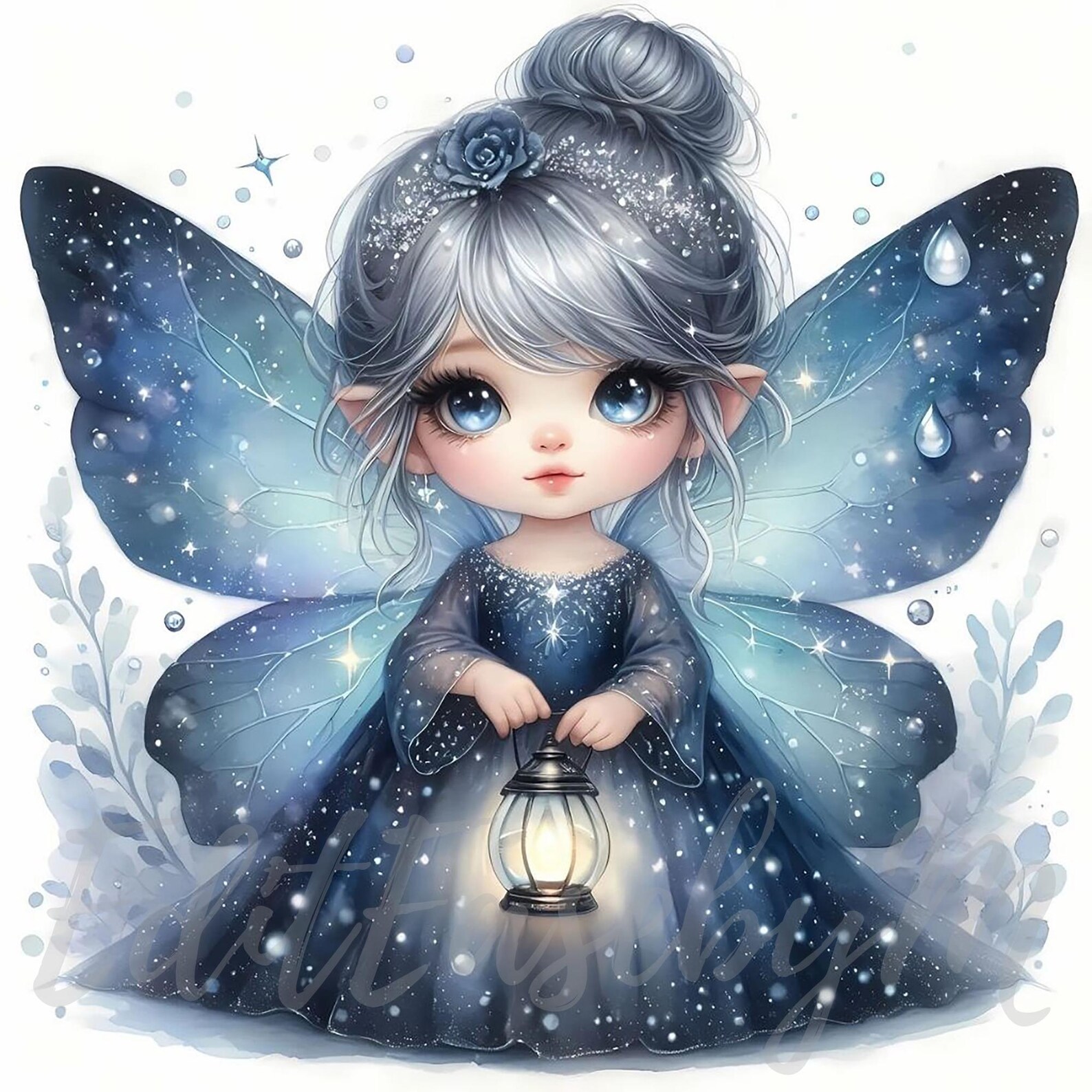 Starlit Dewdrop Fae Clipart | 10 High-quality 300 DPI Jpegs Commercial ...